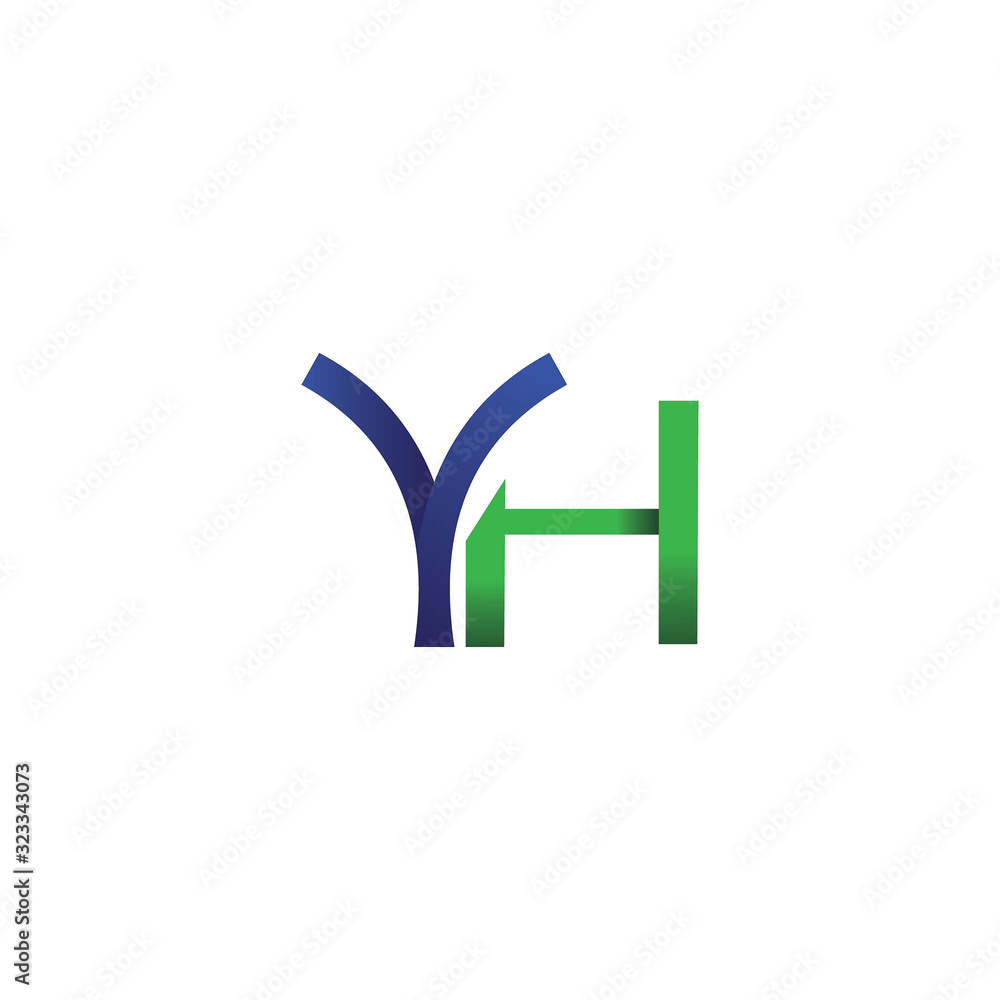 Initial letter yh or hy logo vector design template Stock Vector ...
