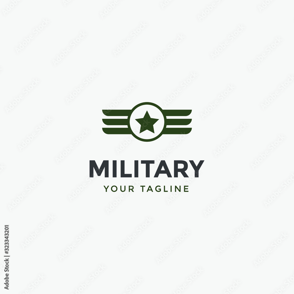 army military logo design template Stock Vector | Adobe Stock