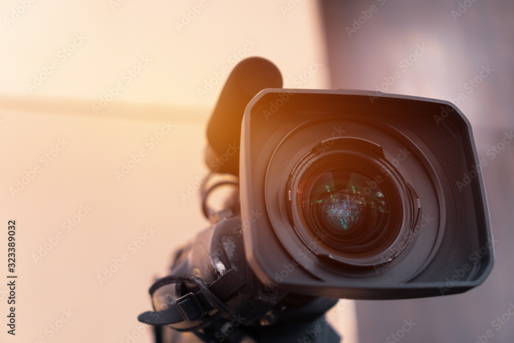 Poster Film lens of Video camera recording film shooting of grand ...