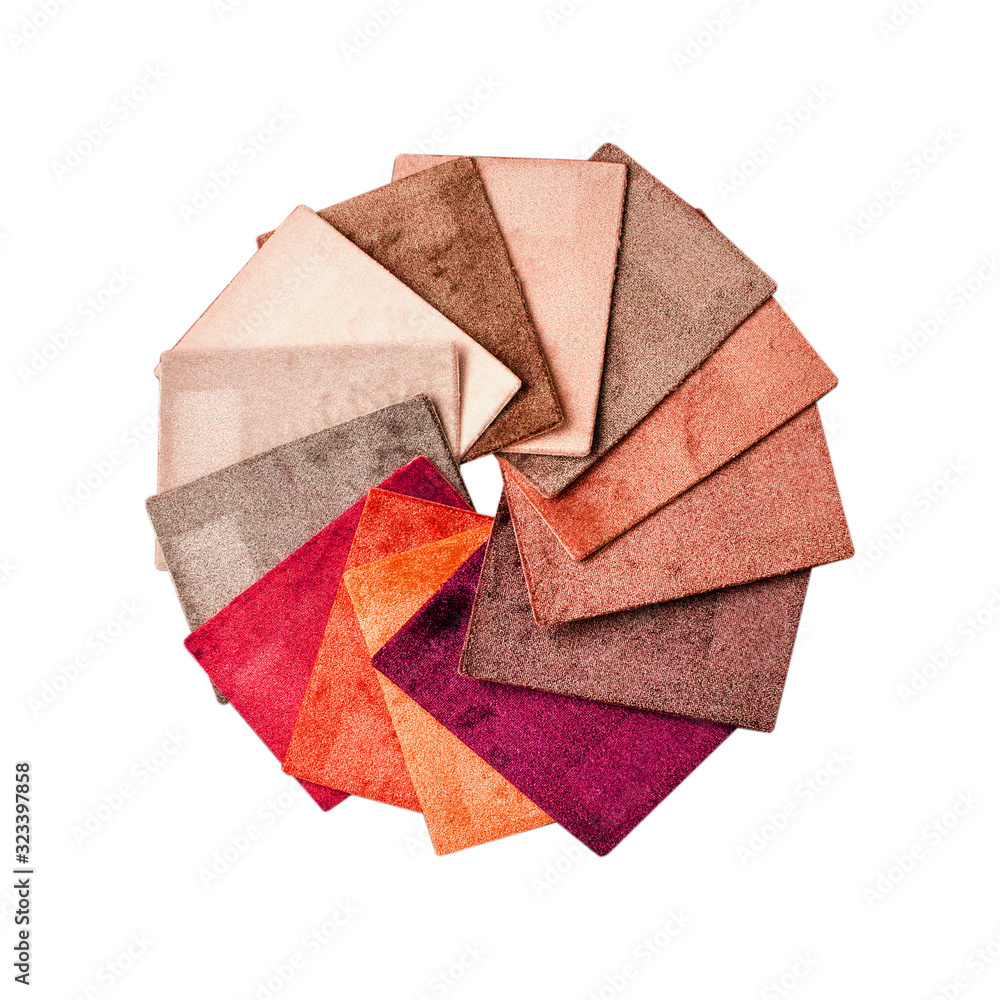 Carpet. Samples of carpet for laying on the floor in the room. Examples ...