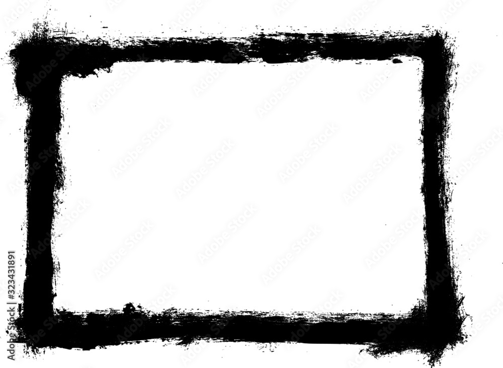 Grunge Distressed Frame Border Background Stock Vector | Adobe Stock