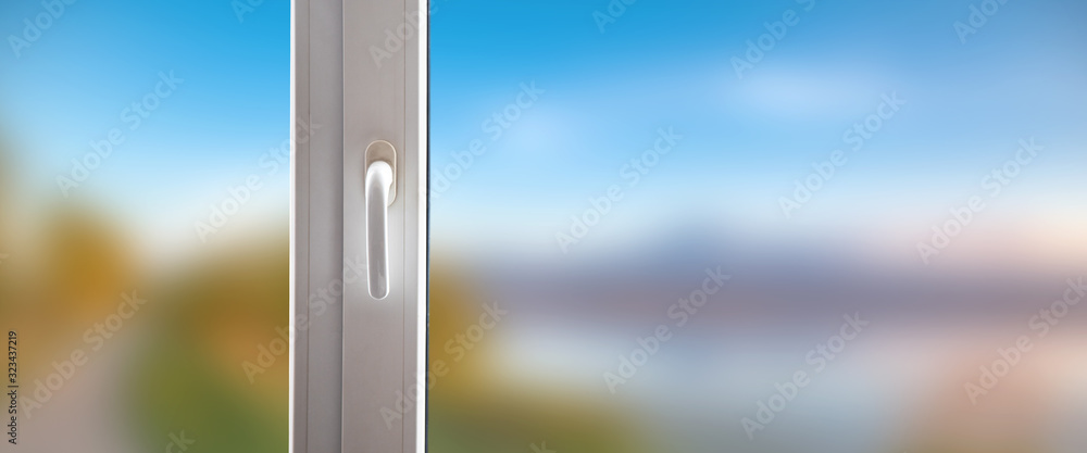 Plastic window with the sunlight background Stock Photo | Adobe Stock