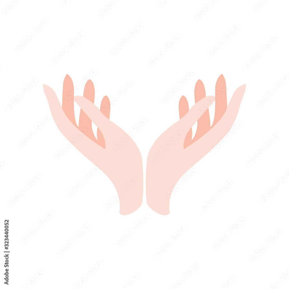 two hand icon vector. two hand logo illustration Stock Vector | Adobe Stock