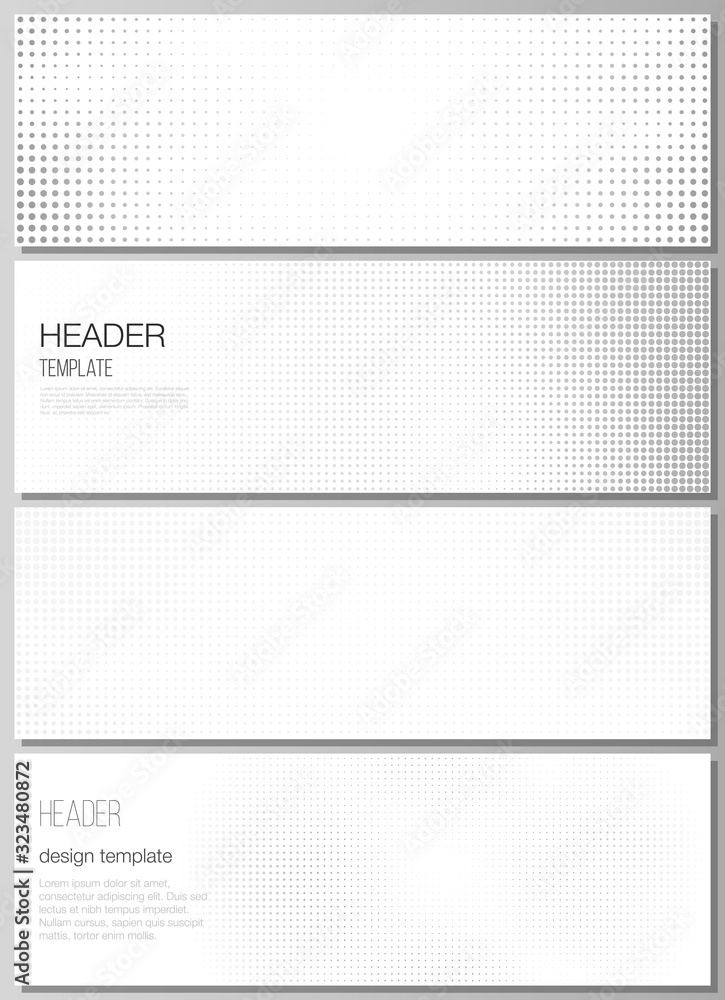 Vector layout of headers, banner design templates for website footer ...