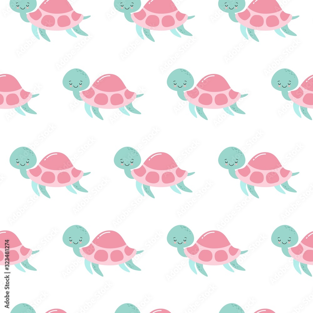 Pink Turtle Clipart