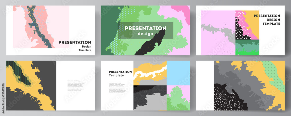 Vector layout of the presentation slides design templates, multipurpose ...