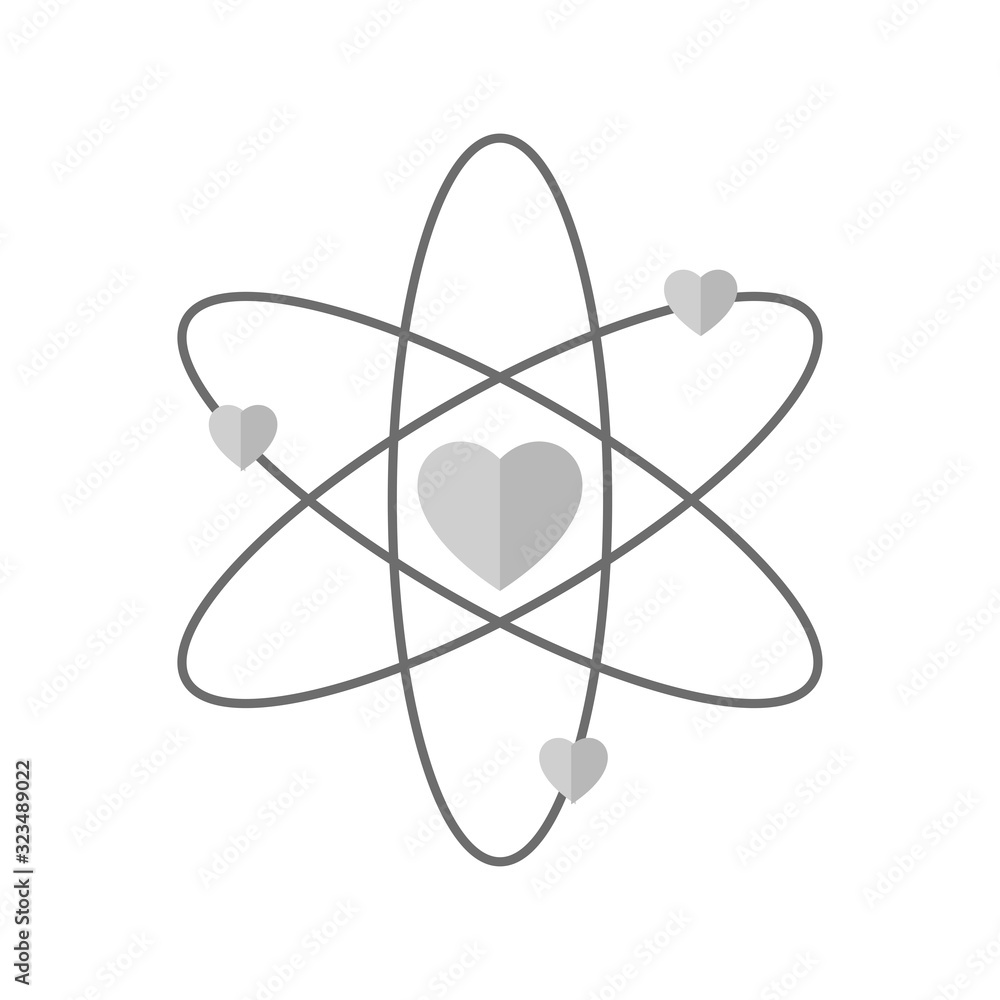 Atomic heart icon. Vector illustration. Stock Vector | Adobe Stock