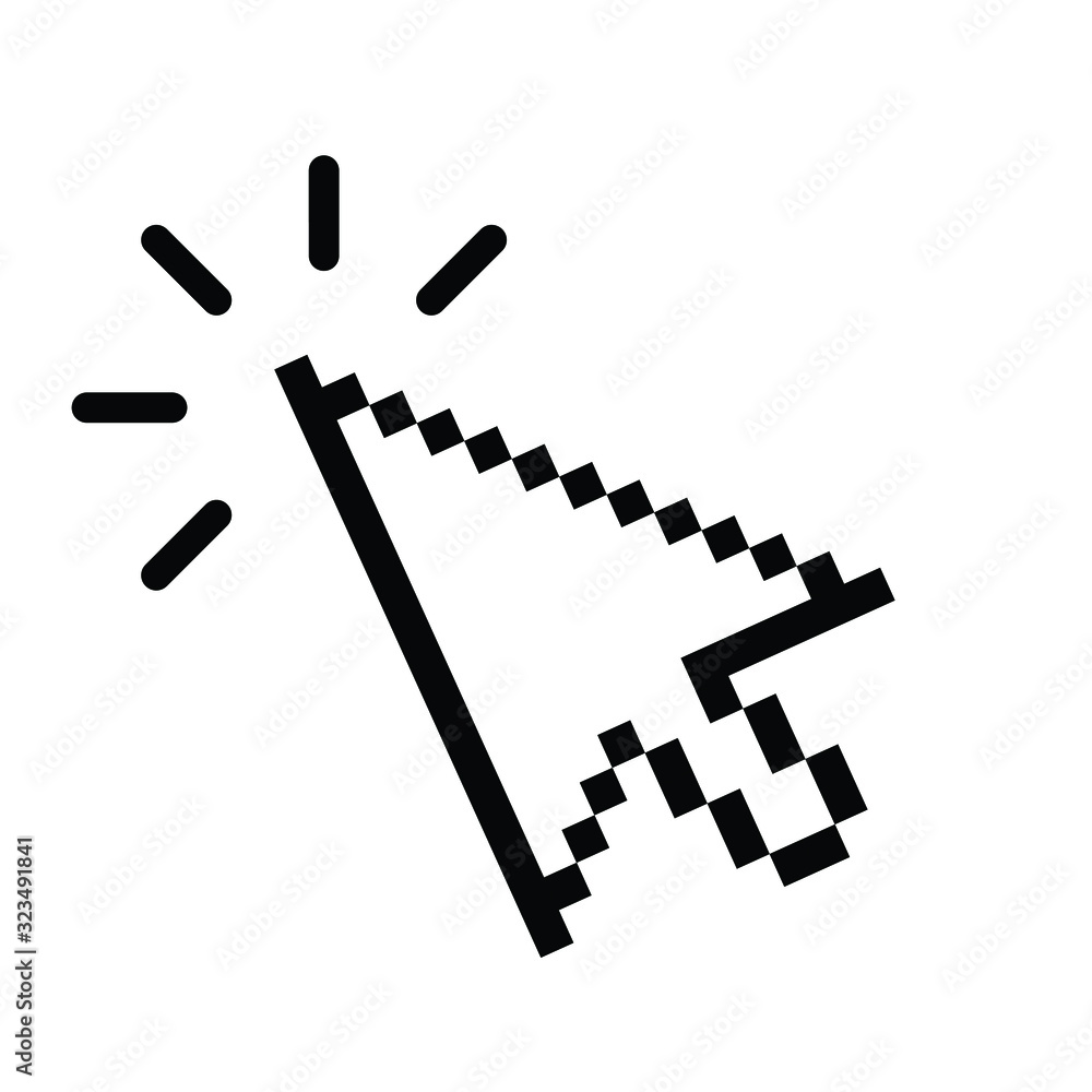 click icon. cursor symbol icon. mouse click symbol Stock Vector | Adobe ...