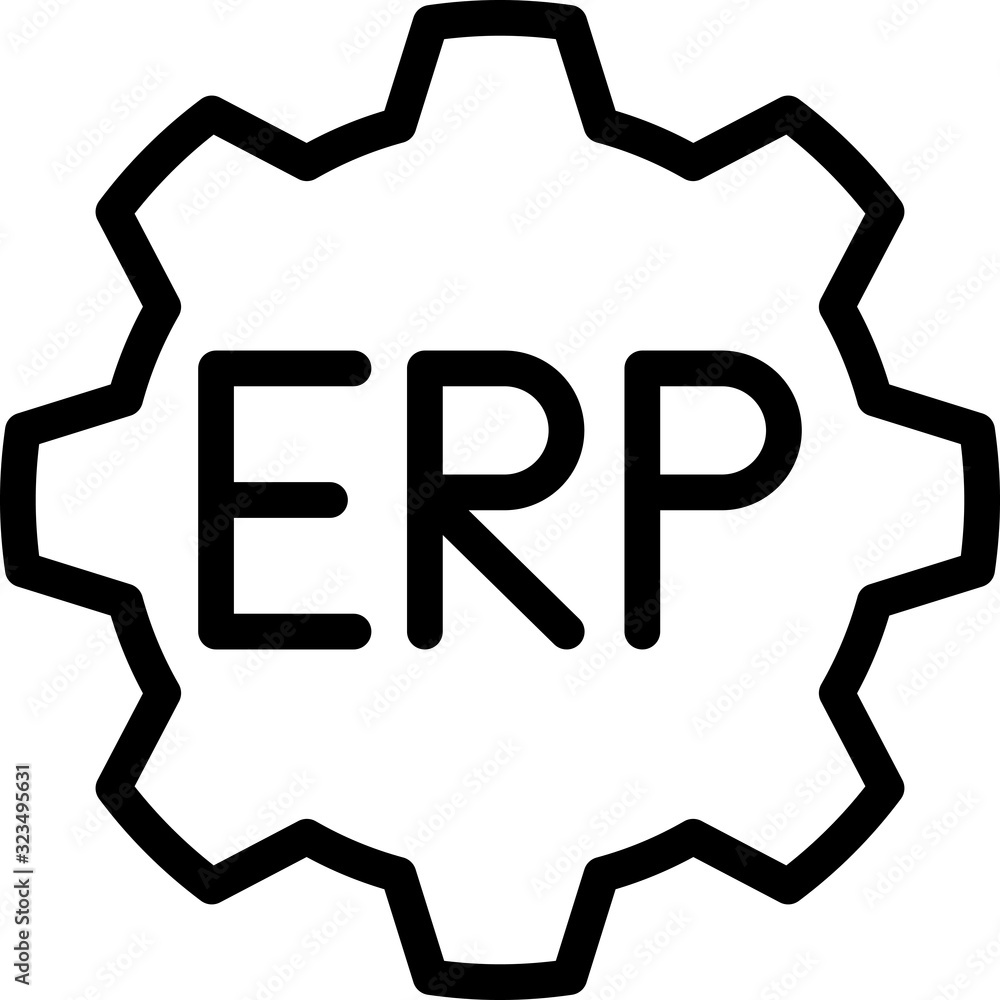ERP system icon, vector illustration Stock Vector | Adobe Stock