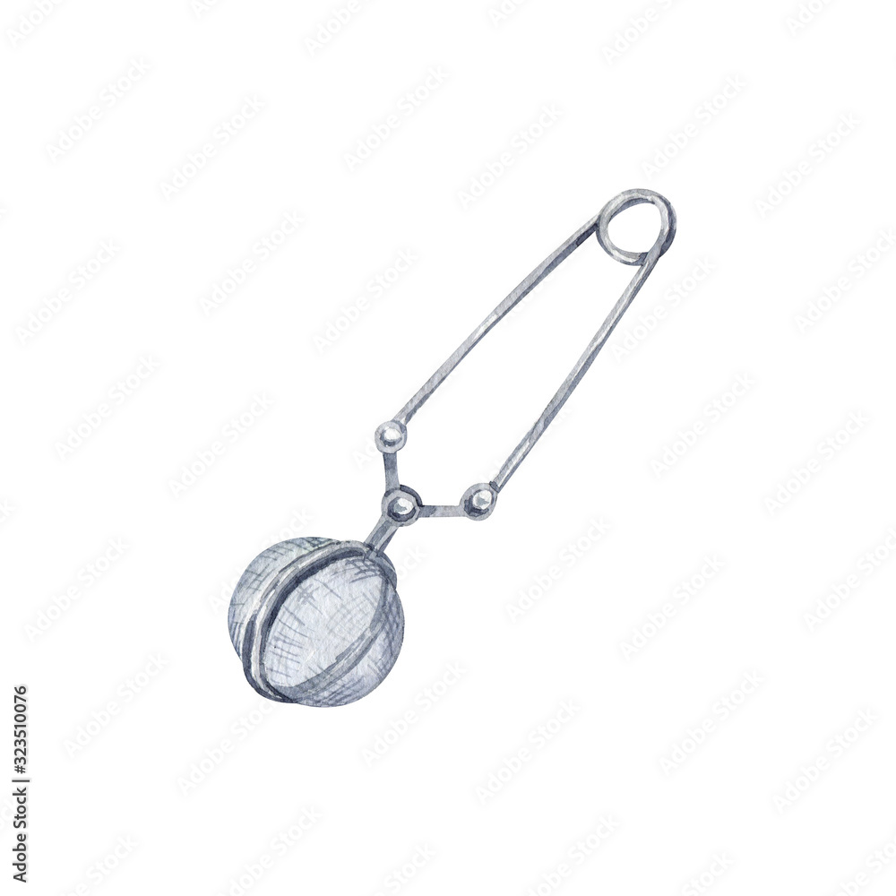 Reusable tea filter isolated on white background. Zero waste kitchen ...