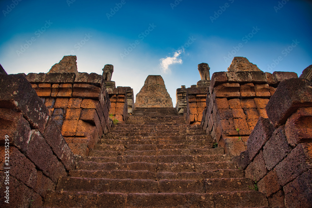 Pre Rup Temple site among the ancient ruins of Angkor Wat Hindu temple ...