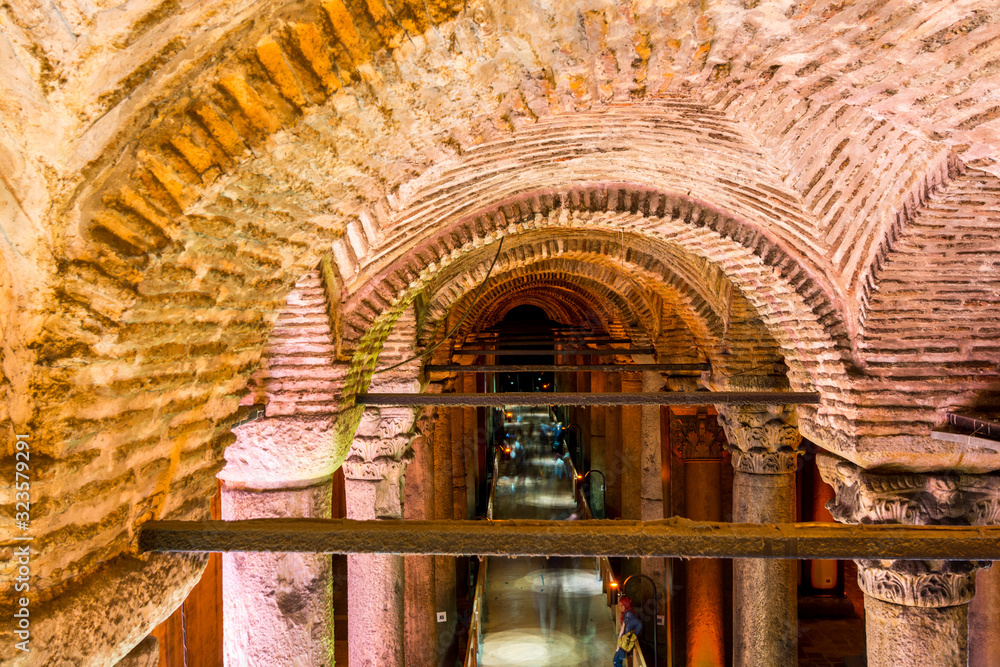 The Basilica Cistern, or Cisterna Basilica, is the largest of several ...