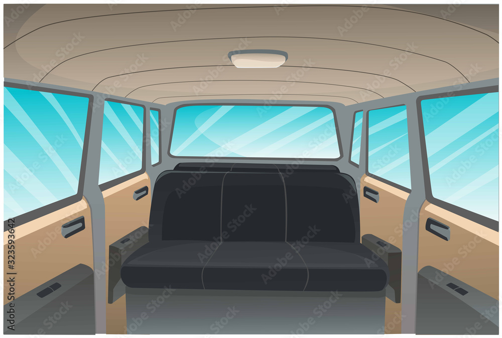 Cartoon image of car interior background. Stock Vector | Adobe Stock