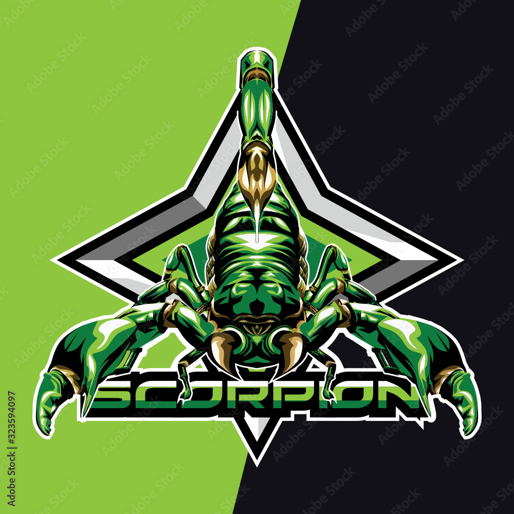 scorpion zodiac esport gaming mascot logo template, suitable for your ...