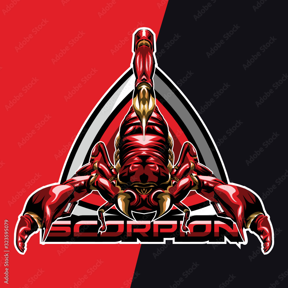 scorpion zodiac esport gaming mascot logo template, suitable for your ...