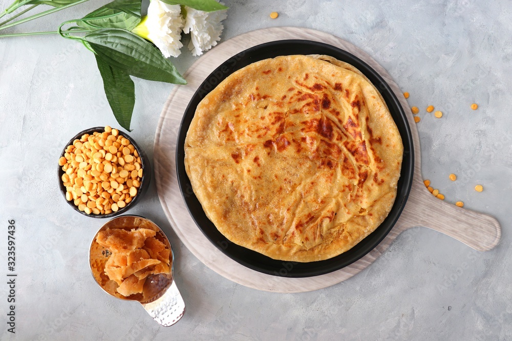 Holi Festival Food - Puran Poli is an Indian sweet flatbread stuffed ...