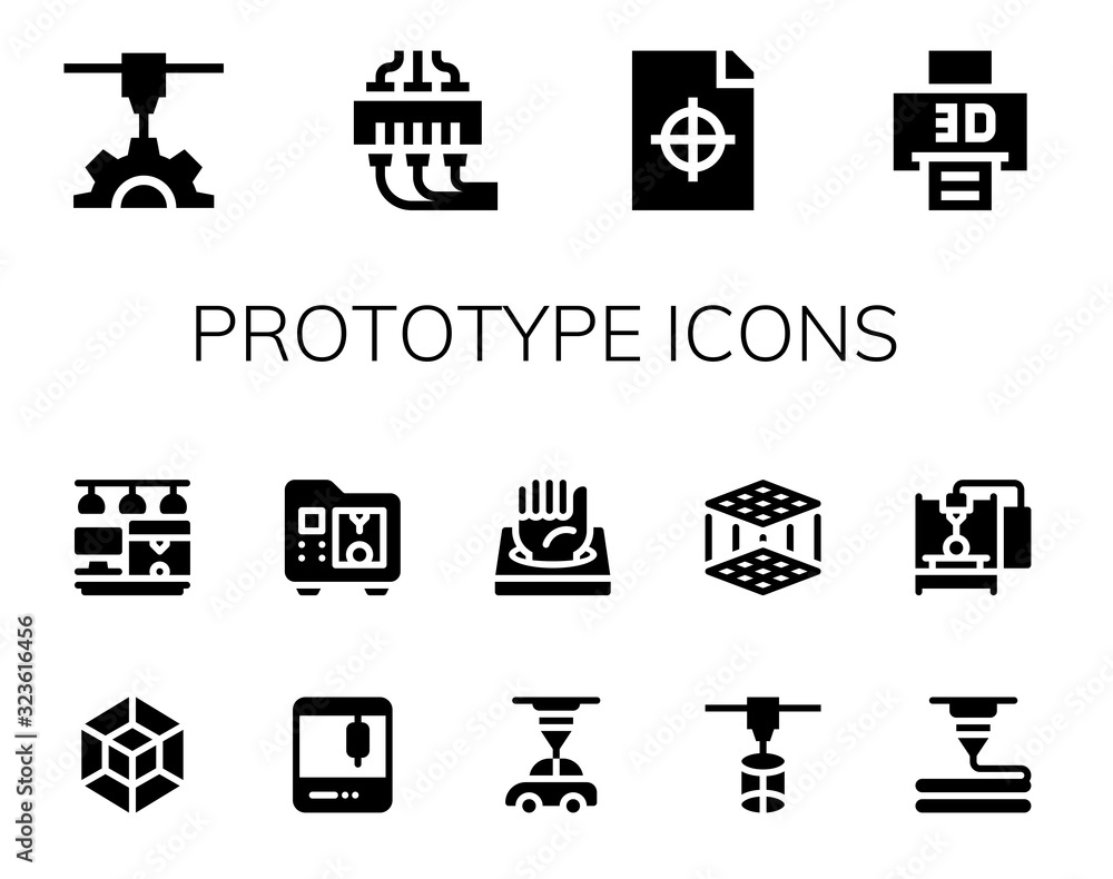 prototype icon set Stock Vector | Adobe Stock