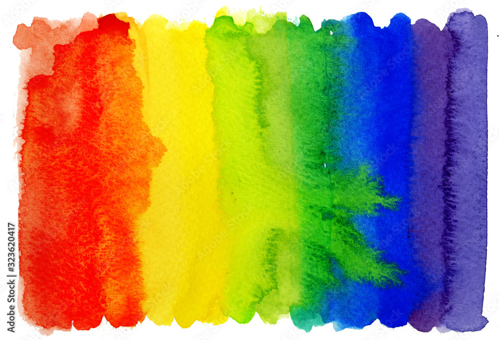 abstract rainbow background painted in watercolor Stock Illustration ...