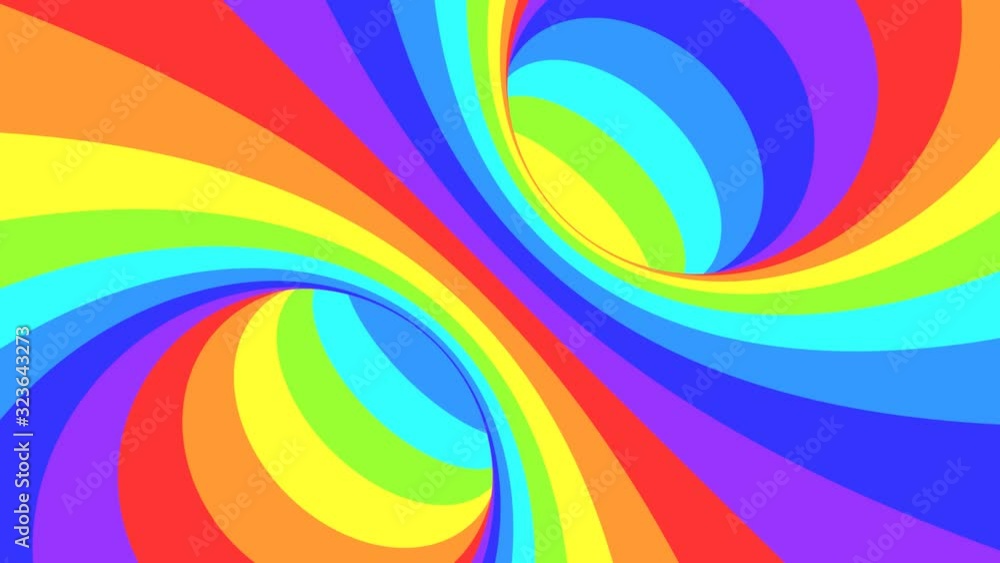 Spectrum psychedelic optical illusion. Abstract rainbow hypnotic ...