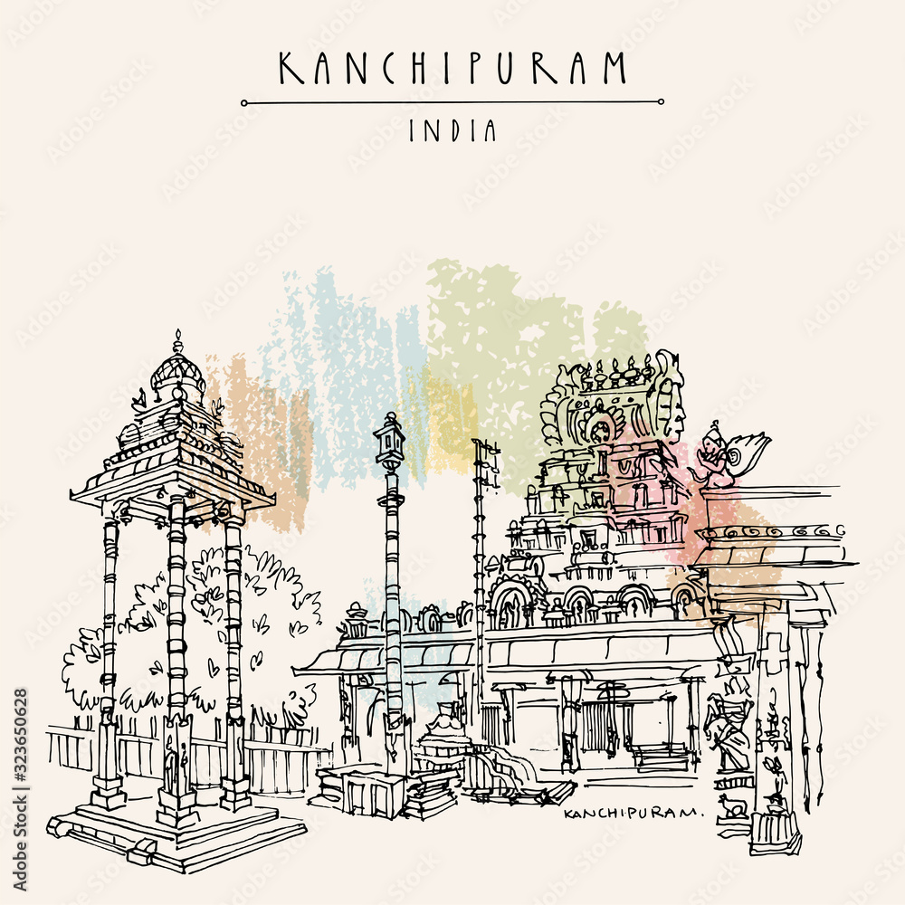 Kanchipuram (Kanchi), Tamil Nadu, South India. Varadaraja Perumal ...