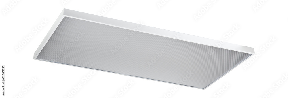 Office ceiling led lamp isolated on white background Stock Photo ...