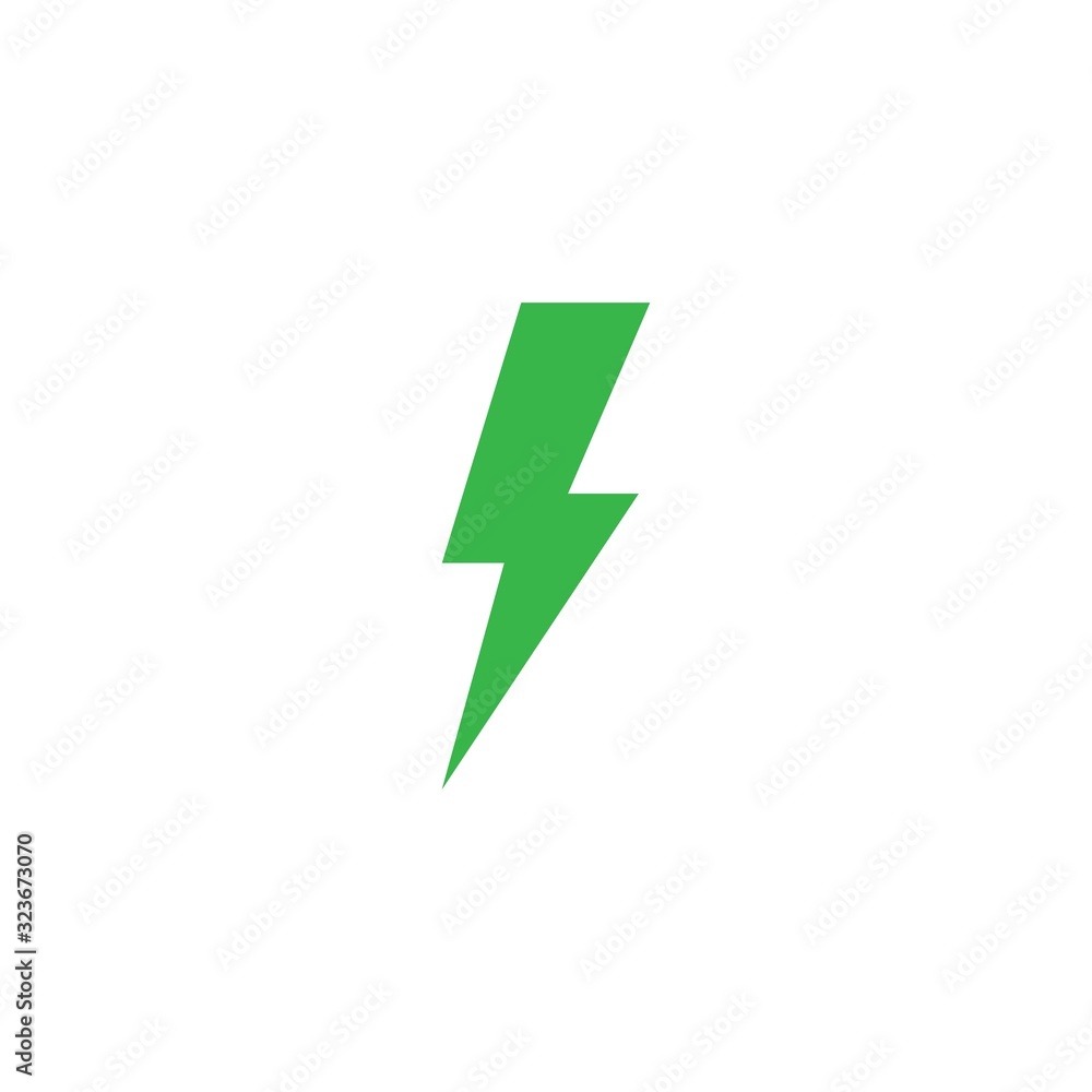 Green electric Vector lightning icon logo and symbols Stock Vector ...