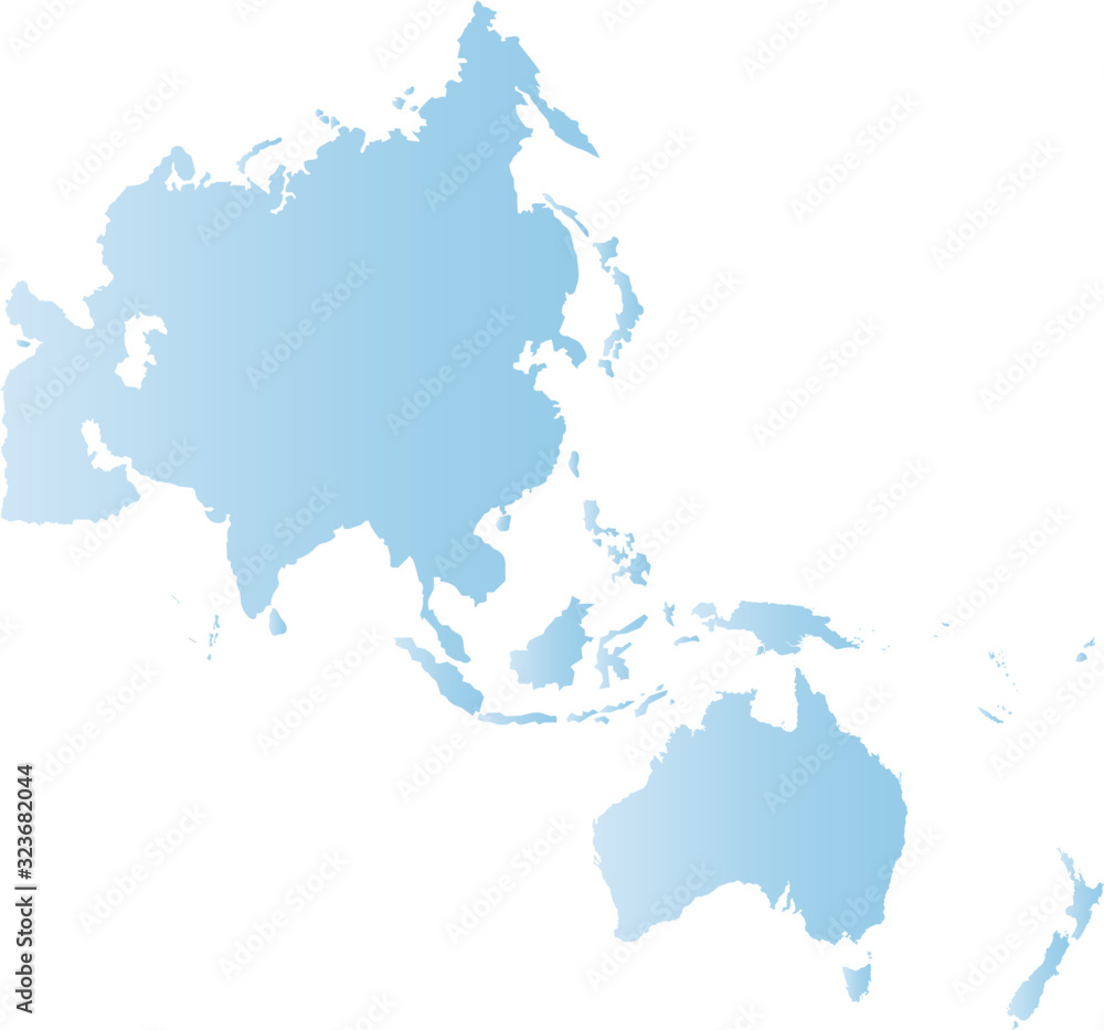 Map of Asia Pacific. - Vector illustration Stock Vector | Adobe Stock