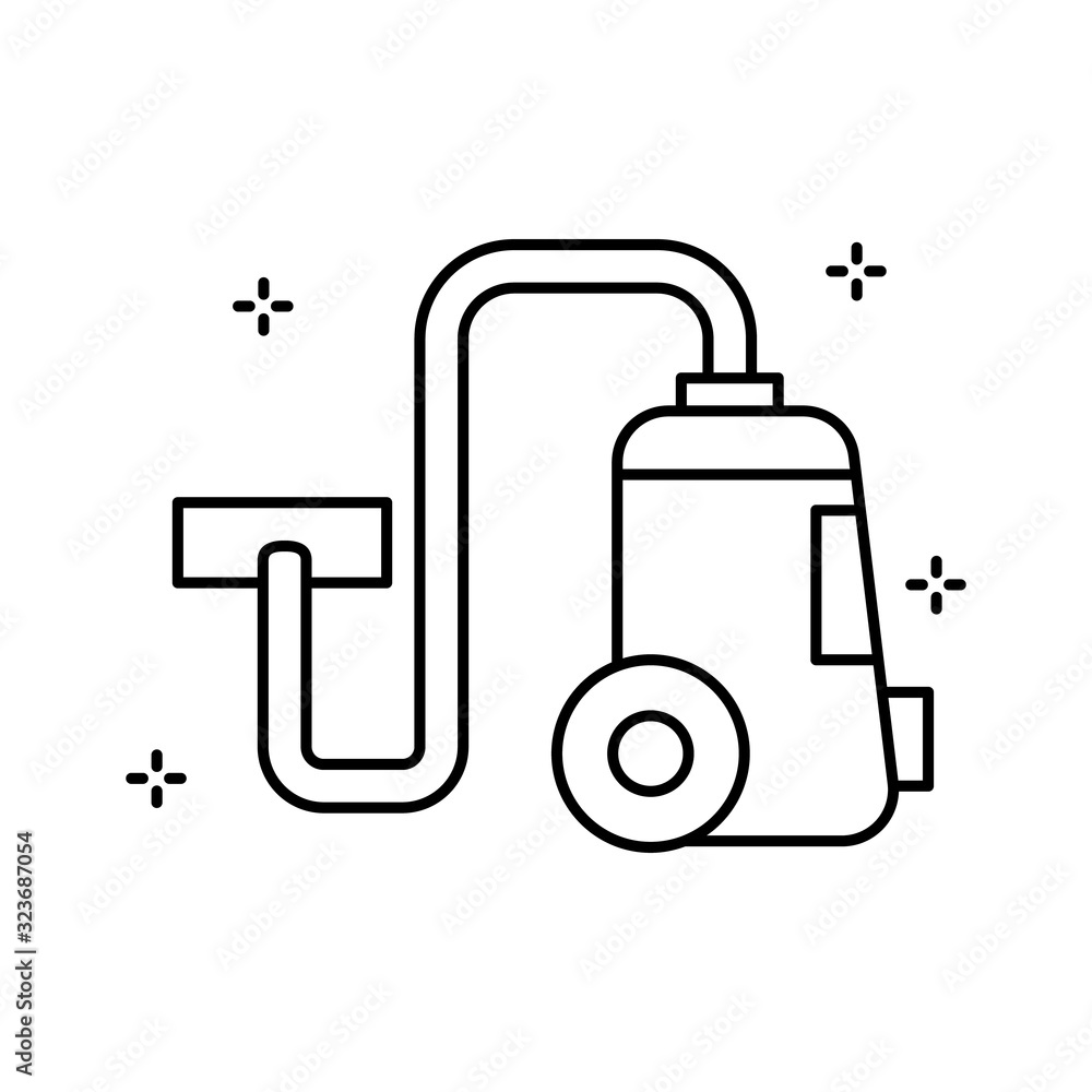 Vacuum cleaner, hygiene icon. Simple line, outline vector elements of ...