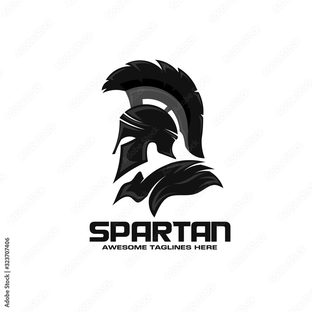 Spartan Logo Design Vector Template, Spartan Helmet Logo Concept ...