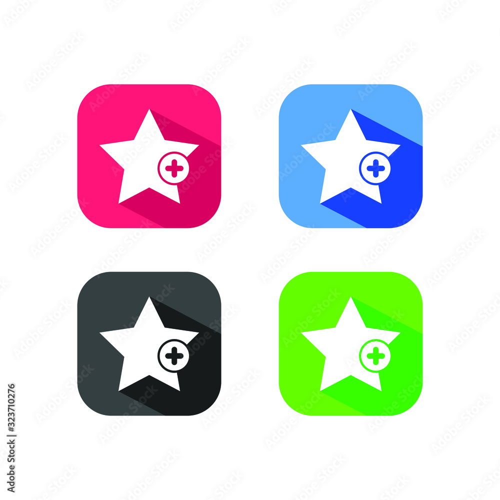 Favorites icon with plus symbol. Favorite icon, Star add plus sign ...