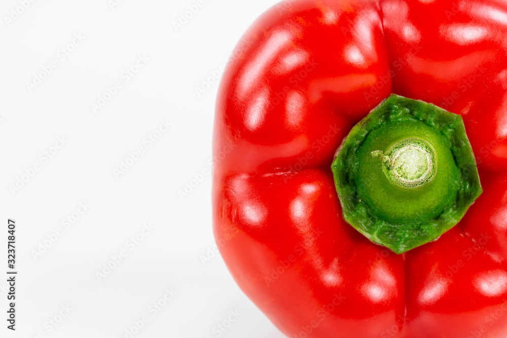 detail of a red capsicum fruit illustrating a healthy lifestyle ...