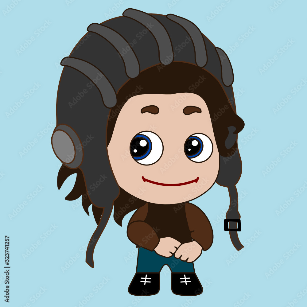 emoticon with tank crewman wearing a special protective helmet with ...