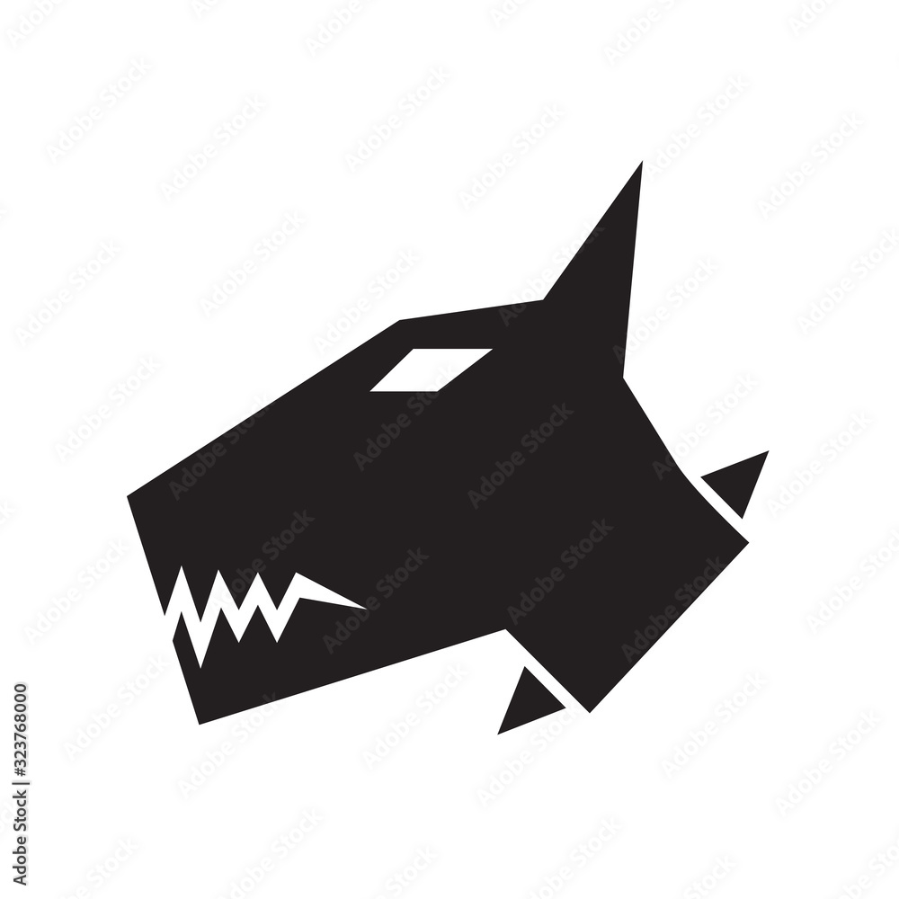 angry dog side view primitive drawing Stock Vector | Adobe Stock