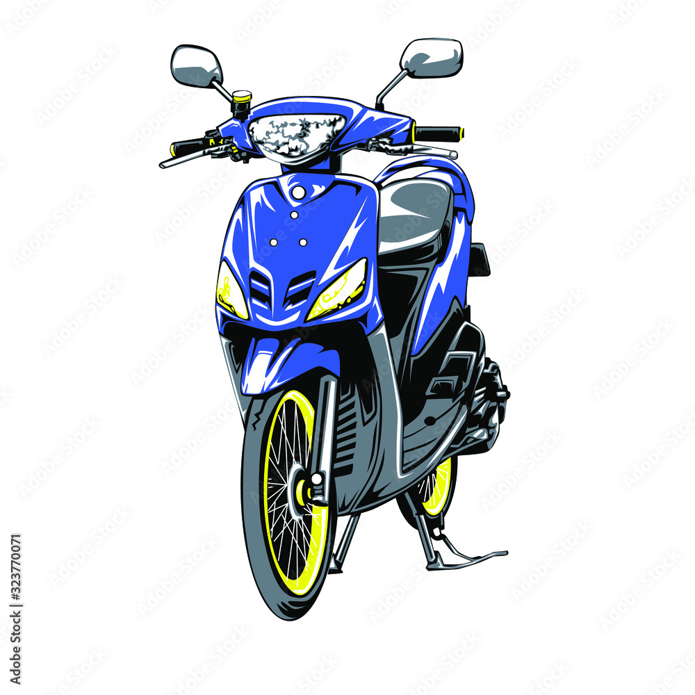 automatic transmission motorcycle vector illustration Stock Vector ...