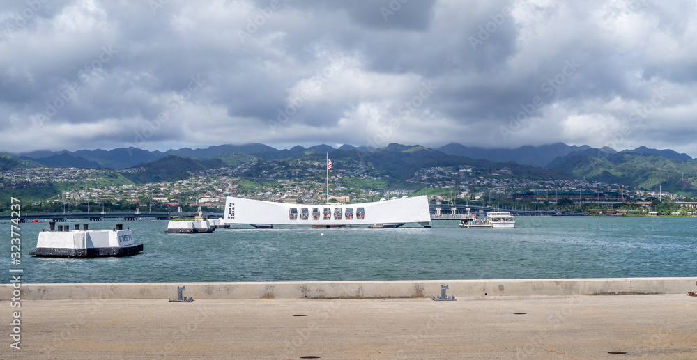 The USS Arizona Memorial on August 5, 2016 in Pearl Harbor, USA ...