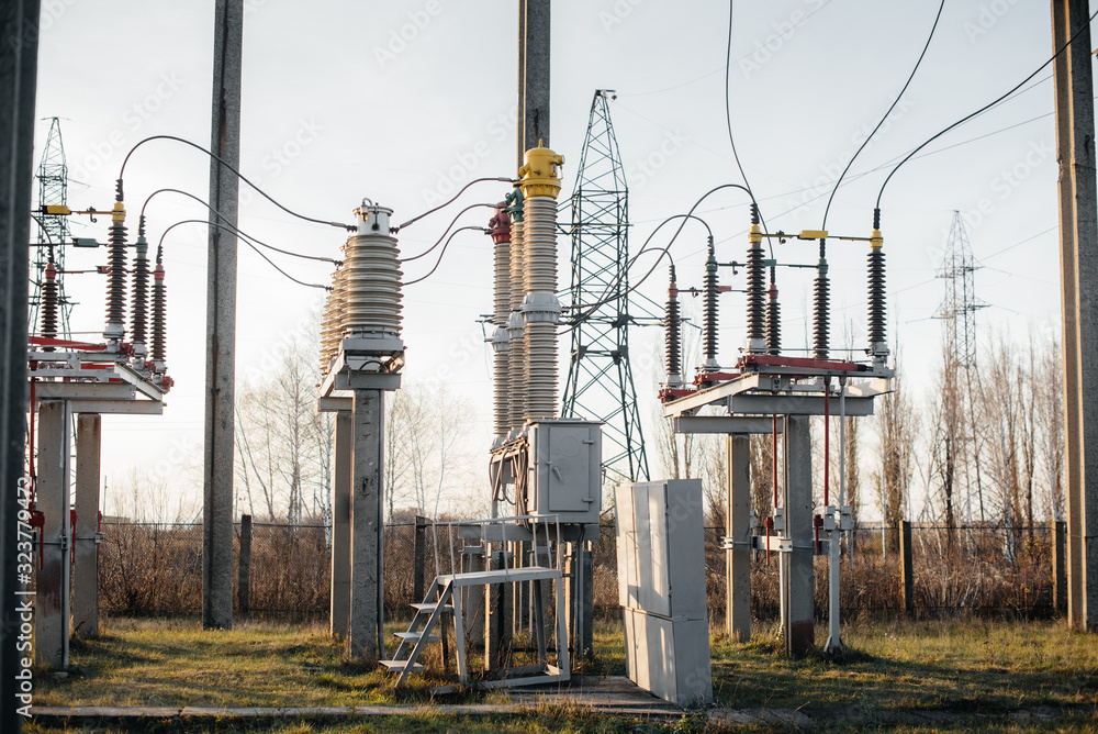 Electrical substation equipment. Transformers, disconnectors. Power ... Electrical substation equipment. Transformers, disconnectors. Power ...