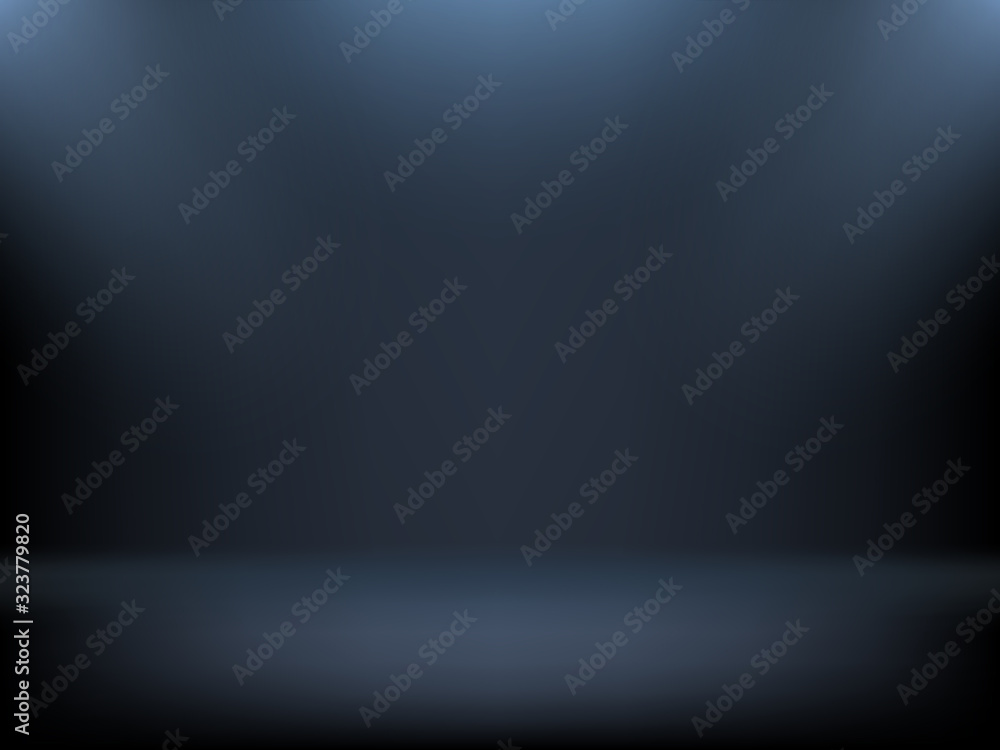 Black gradient background with spotlights illumination Stock Vector ...