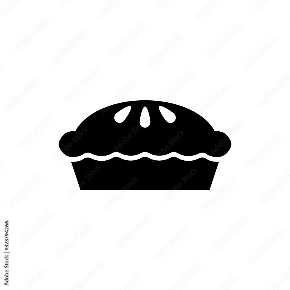 Pie icon, logo isolated on white background Stock Vector | Adobe Stock