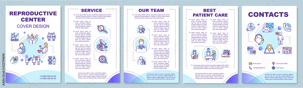 Reproductive center brochure template. Infertility treatment clinic ...