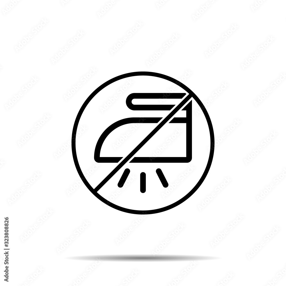 No steam icon. Simple thin line, outline vector of laundry ban ...