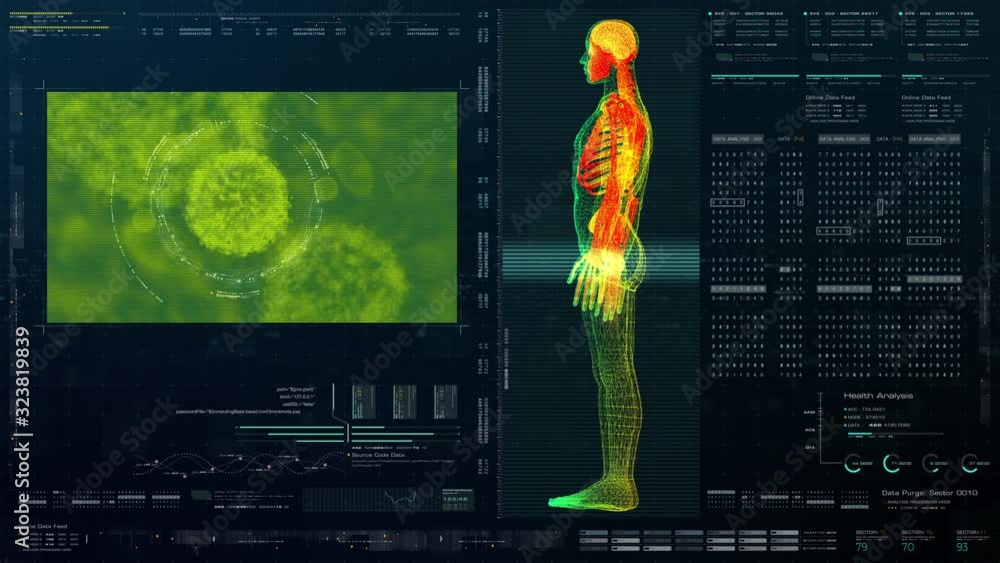 Advance head up display motion element virtual biomedical holographic ...