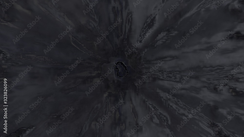 Abstract black digital shock waves background, technology innovation ...