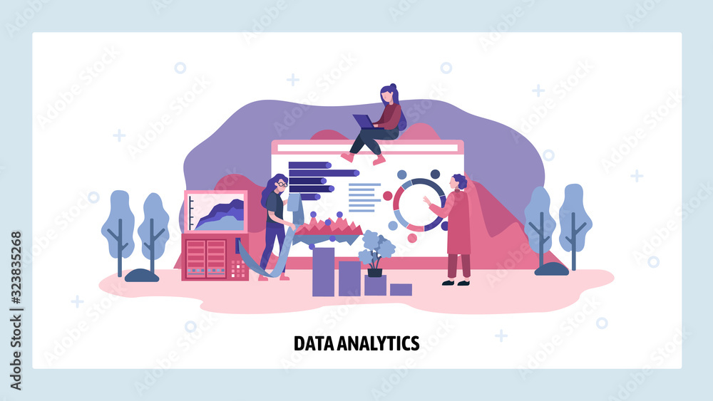 Data analytics team study financial report. Business analysis ...