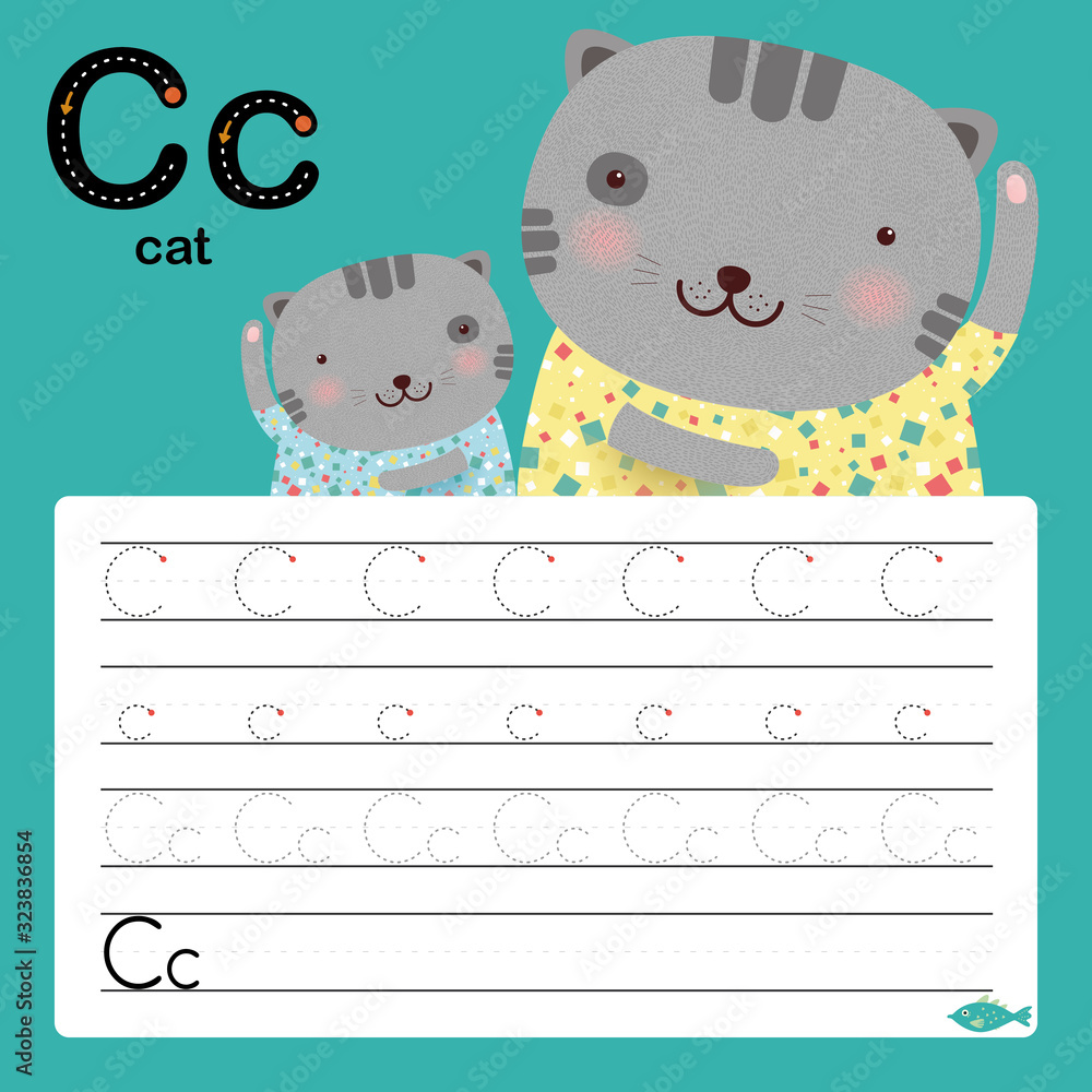 Alphabet tracing worksheet for preschool and kindergarten to improve ...