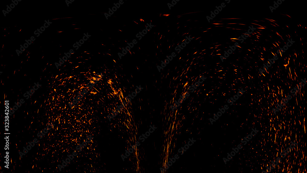 Fire embers particles texture overlays. Explosion burn powder spray ...