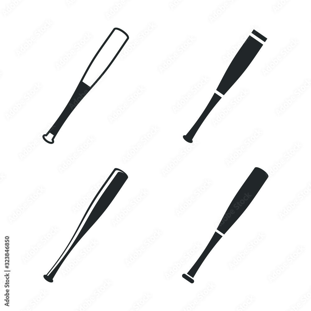 baseball bat icon template color editable. baseball bat symbol vector ...