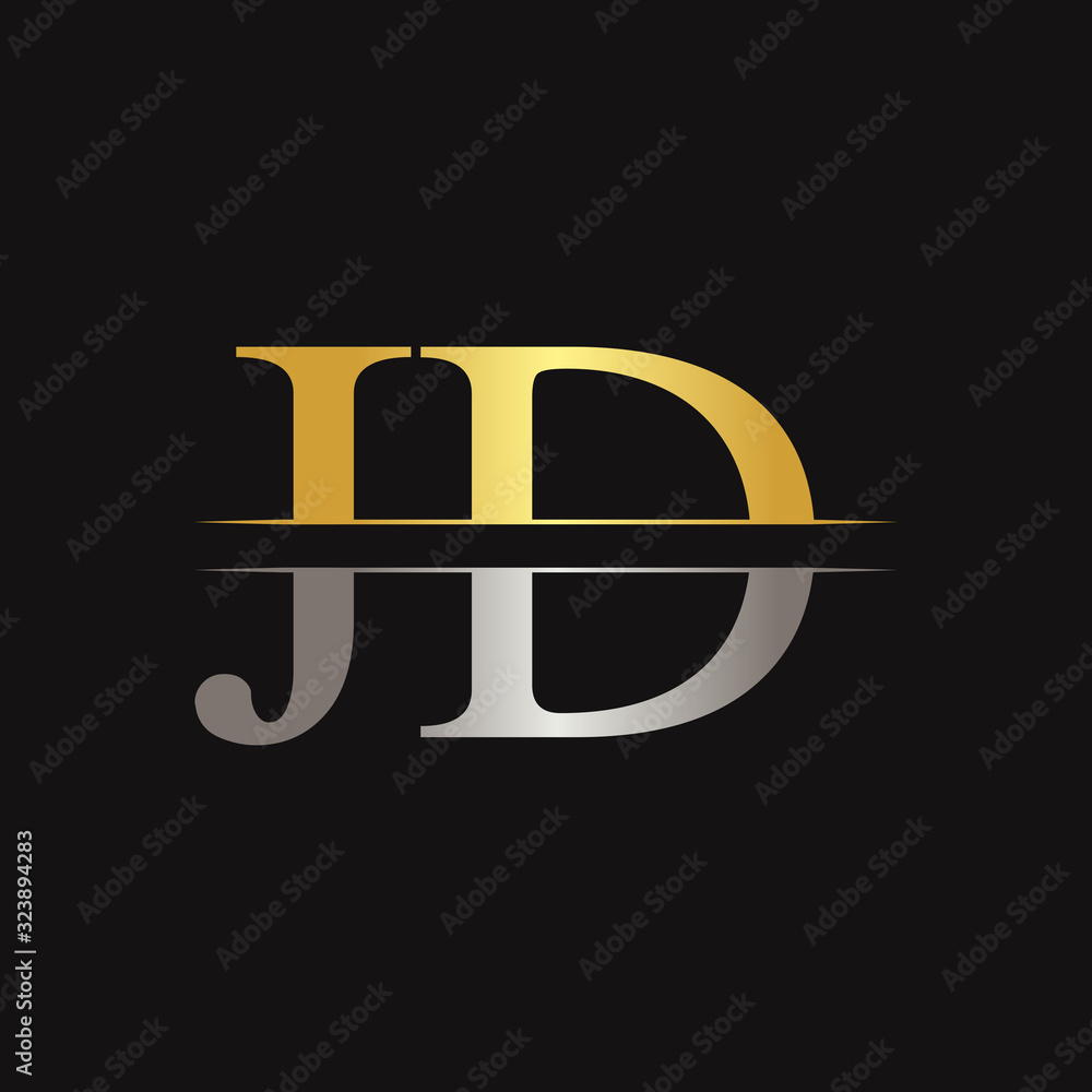JD letter Type Logo Design vector Template. Abstract Letter JD logo ...