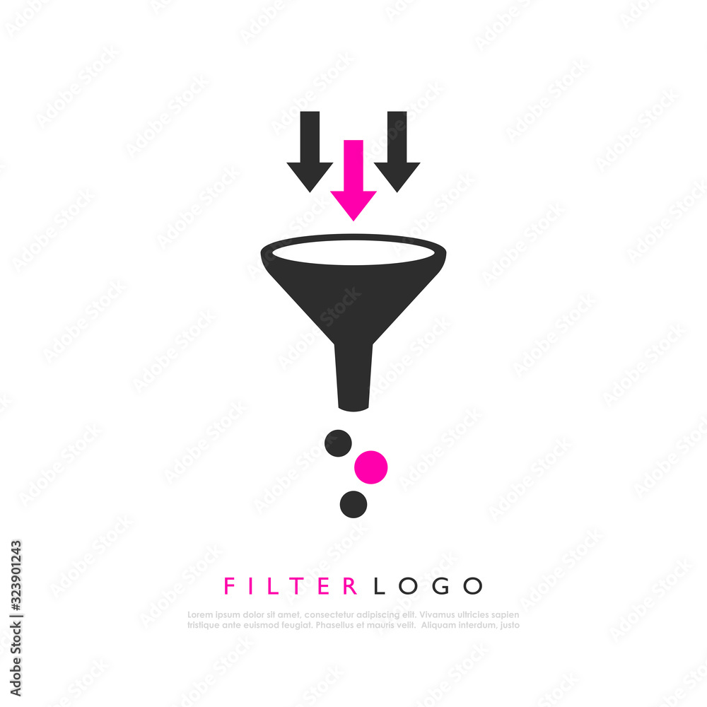 Filter logo vector illustration Stock Vector | Adobe Stock