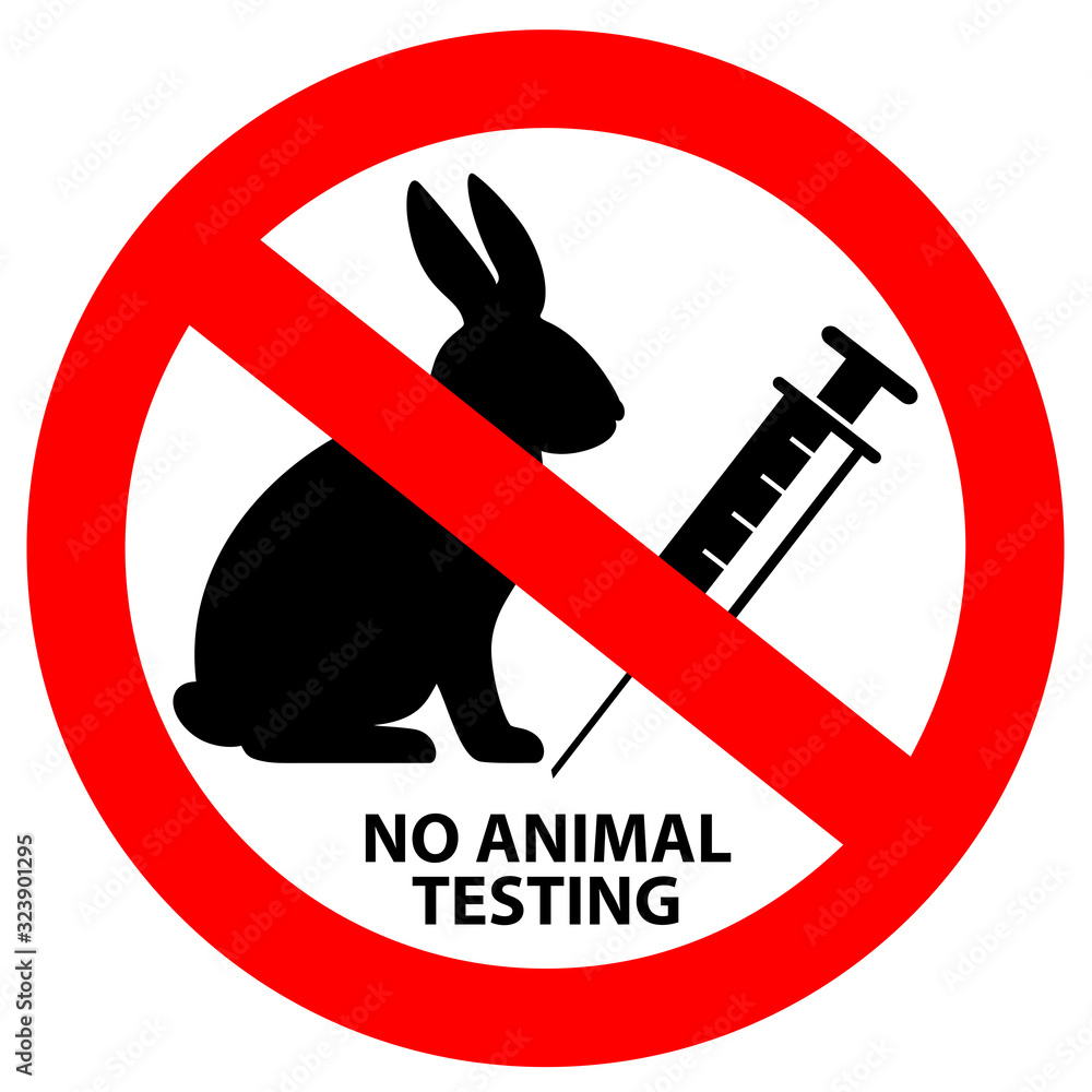 No animal testing vector sign Stock Vector | Adobe Stock