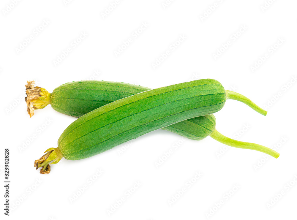Sponge gourd isolated on white background. Clipping path Stock Photo ...